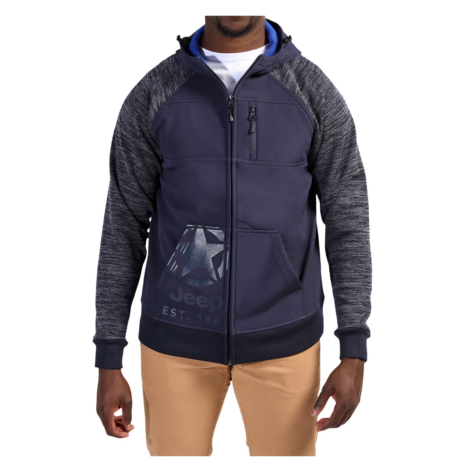 Jeep Men's Cut & Sew Softshell Jacket | 1017015 | Outdoor Warehouse Kiosk