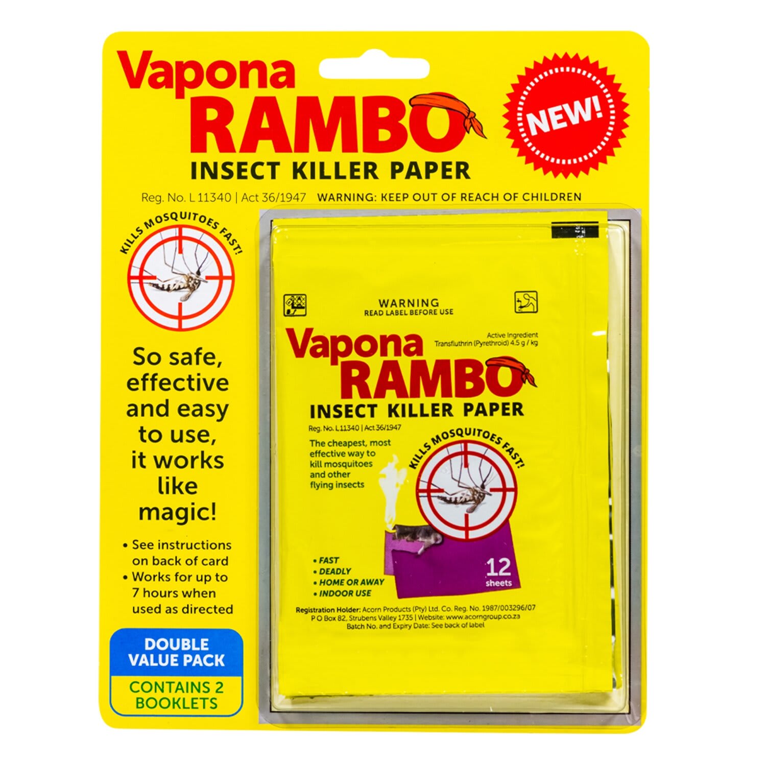 VAPONA RAMBO INSECT KILLER PAPER | 1017418 | Outdoor Warehouse