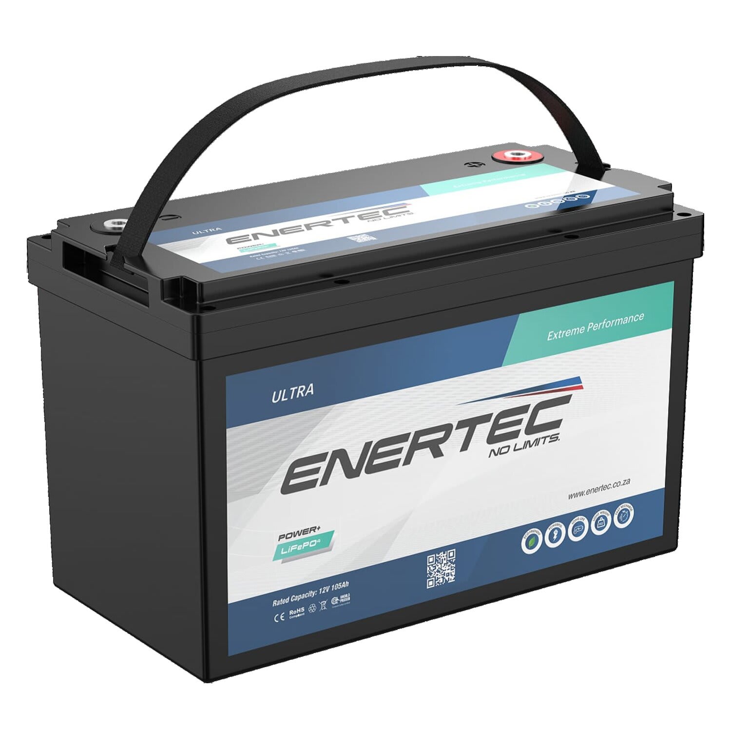 Enertec Power+ LiFePO4 12V 105Ah Battery | 1017462 | Outdoor Warehouse