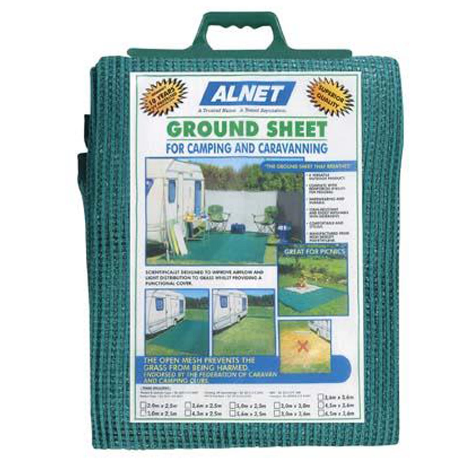 Alnet Netted Groundsheet 3.6 x 3m | GVTA176 | Outdoor Warehouse
