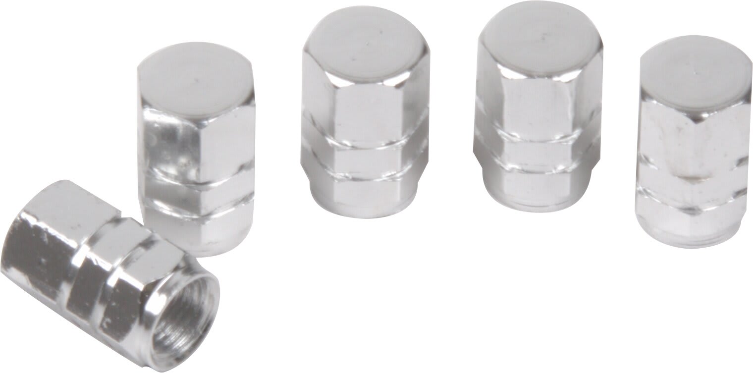 Moto-Quip Aluminium Valve Caps - Set of 5 | VVVA349 | Outdoor Warehouse