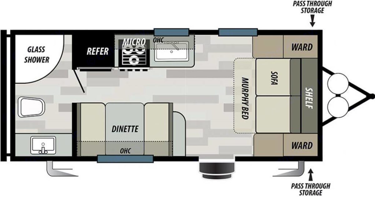 2017 wildwood 2017 Wildwood 20 foot Travel Trailer with Murphy bed ...