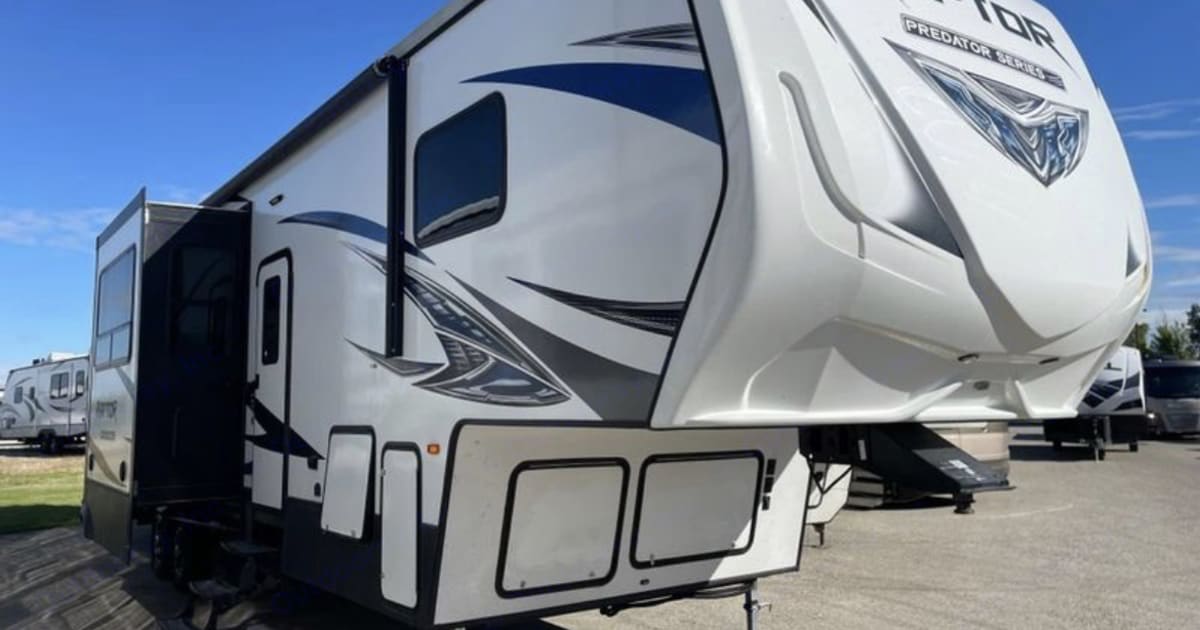 2018 Keystone RV Raptor Predator Toy Hauler Caravane semi-remorque ...