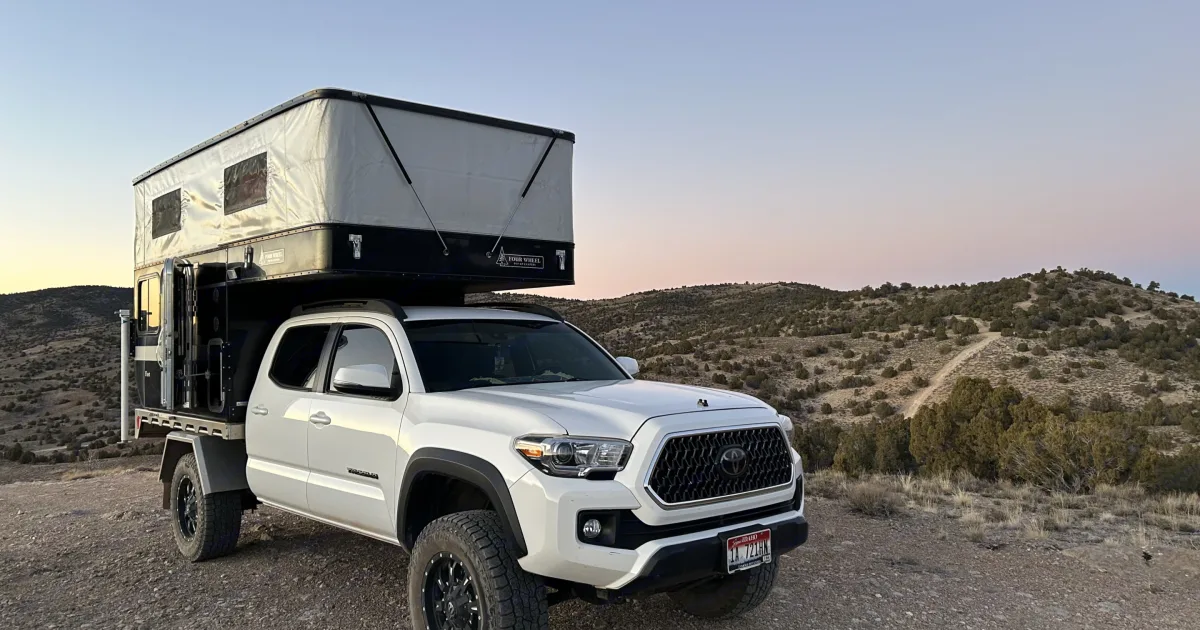 2022 Four Wheel Campers 2018 Tacoma with 2022 Fleet Flatbed Truck ...