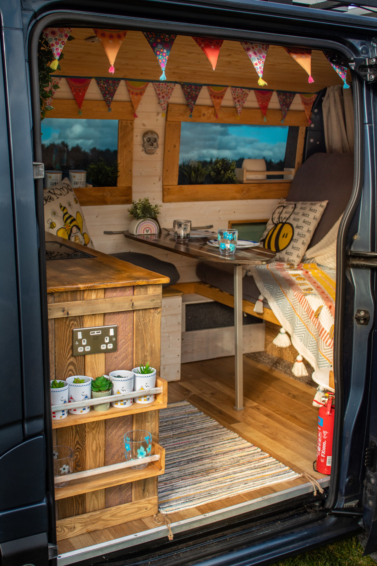 Bee campervan for hire, Warrington - Quirky Campers