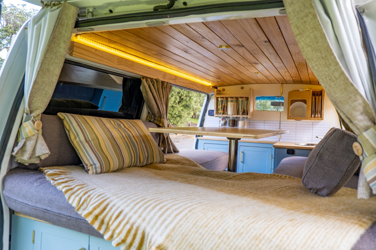 Button campervan for hire, Auckland - Quirky Campers New Zealand