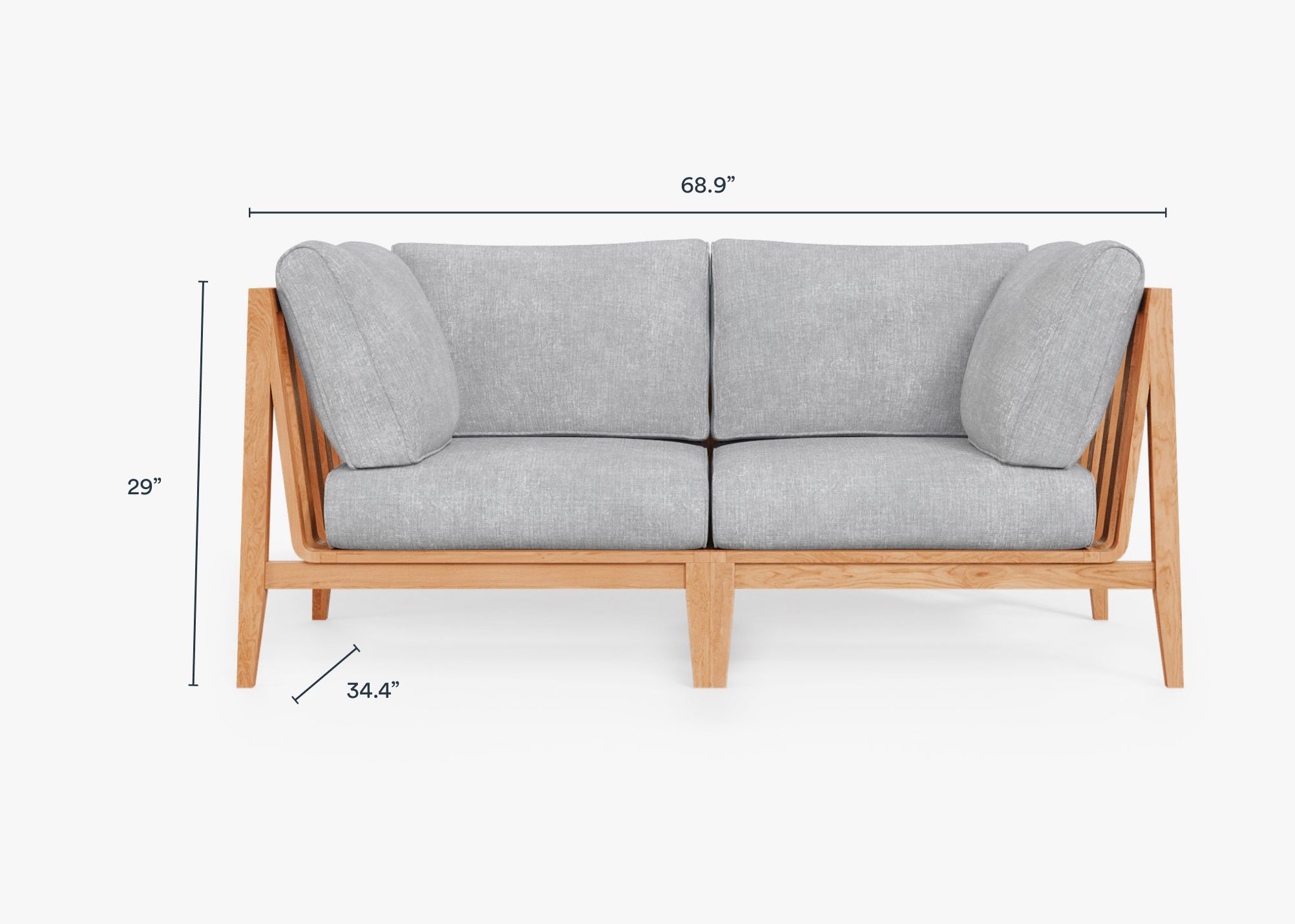 Outer Teak Modular Outdoor Loveseat