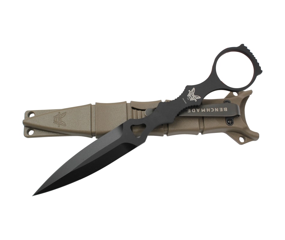 Benchmade 176 SOCP Dagger Fixed Blade Sand Sheath - Black Blade