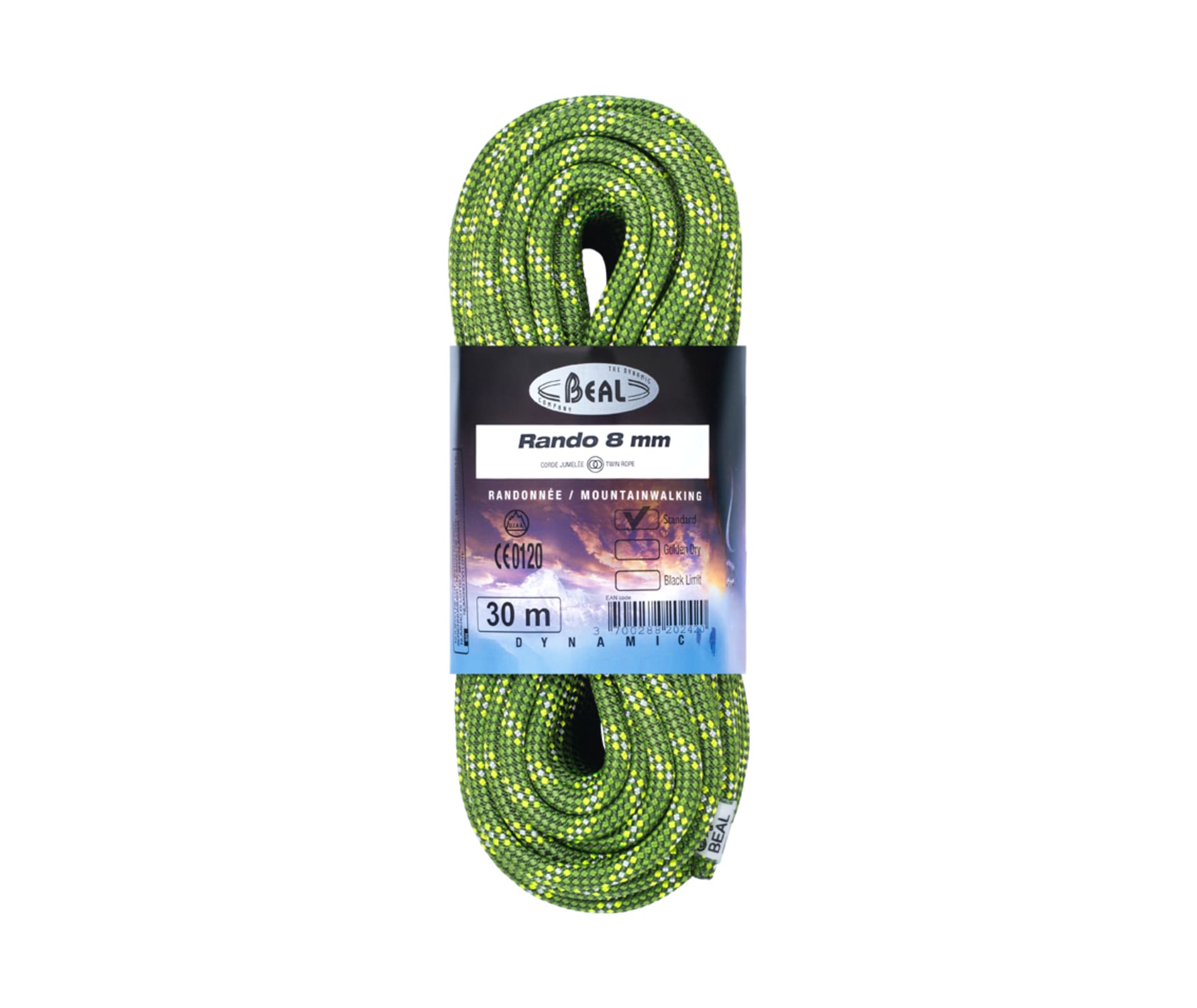 Beal Rando Classic Rope - Green - 8 mm x 30 m