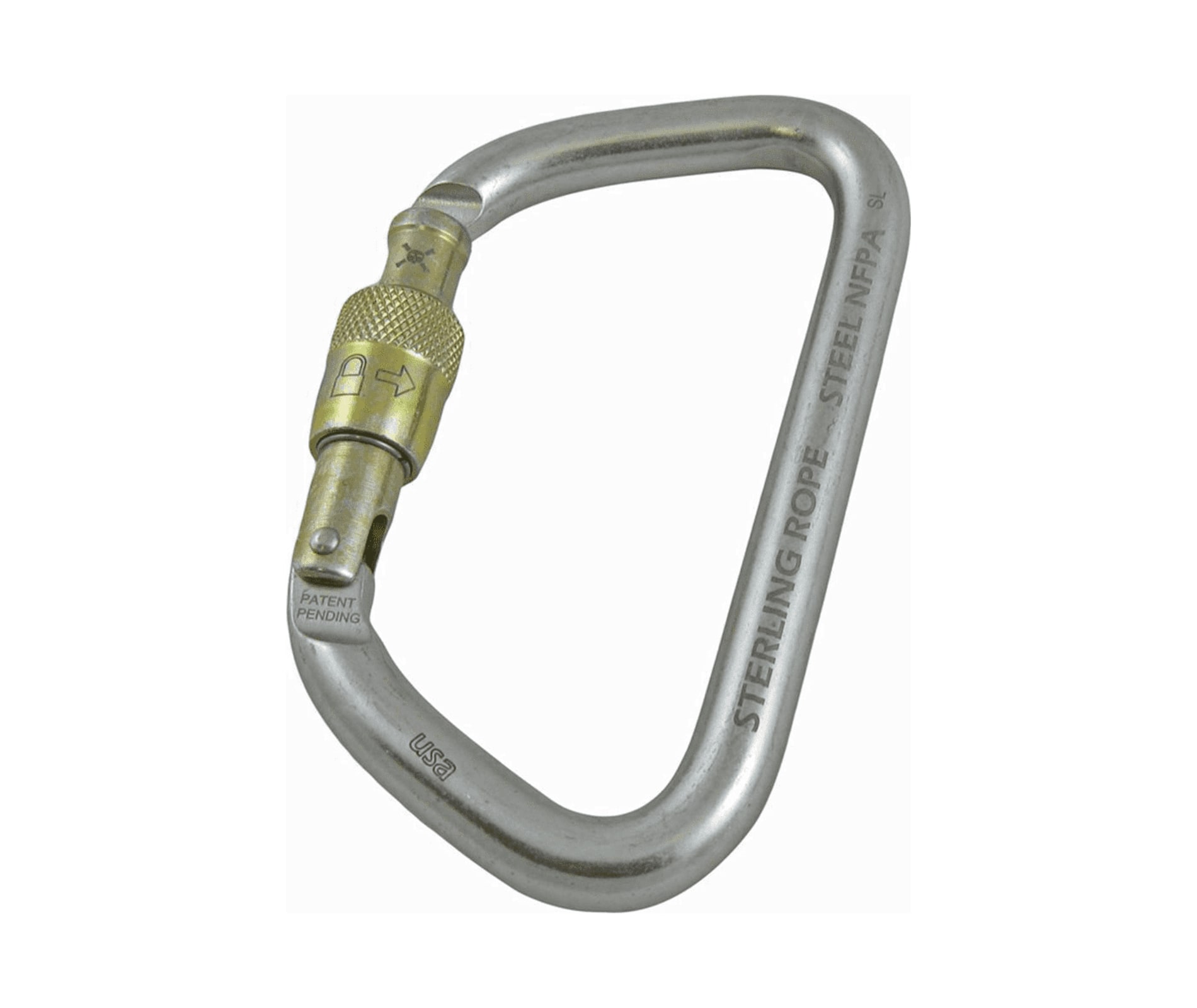 Sterling Steel Screwlock Carabiner