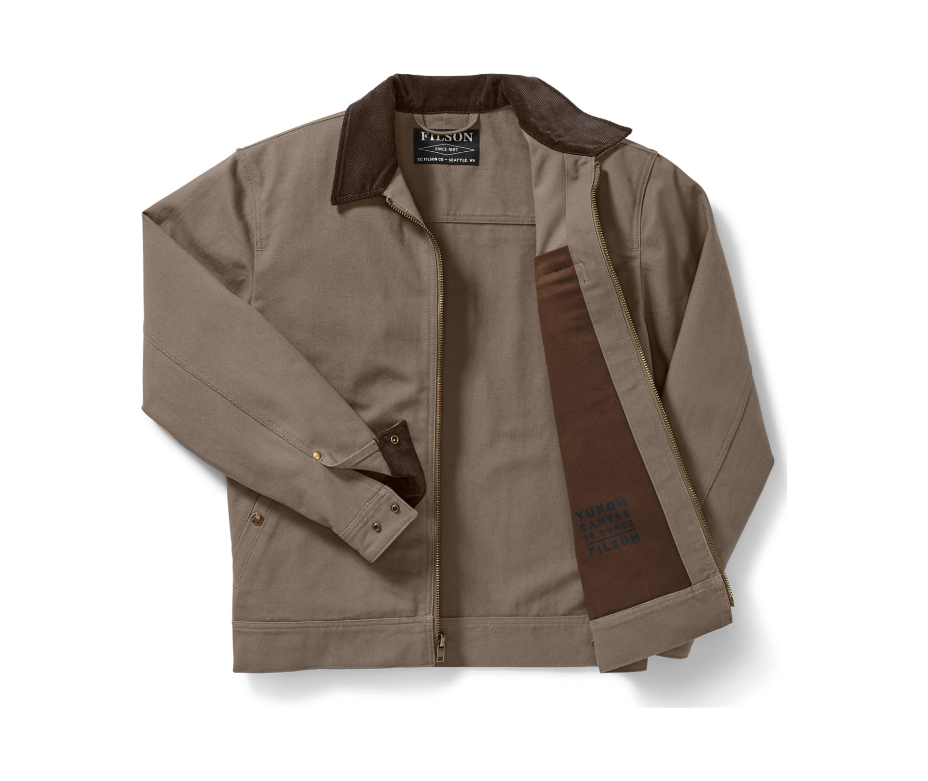 Filson Men's Tacoma Work Jacket - Dark Mushroom - S