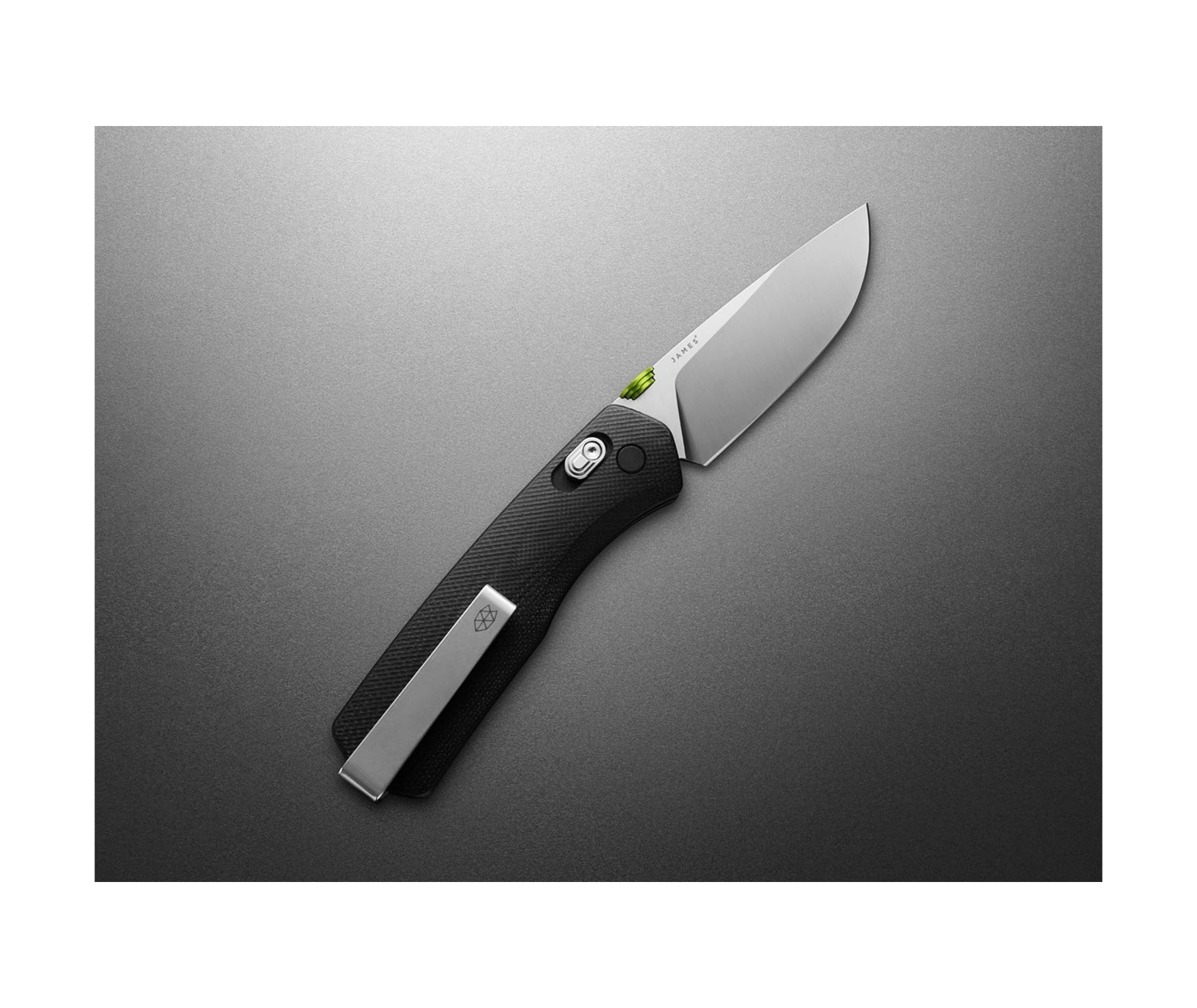 The James Brand The Carter Knife - Black / Stainless / G10 /straight