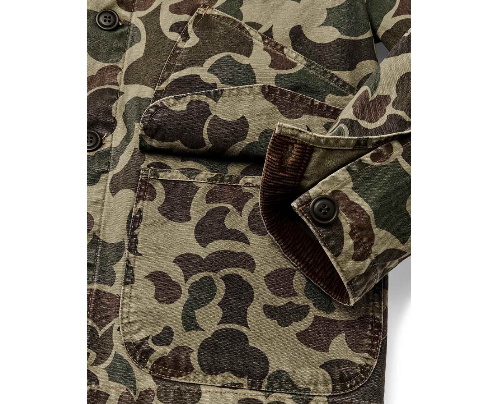 Filson Men's Canvas Outfitter Jacket - Tundra Shrub Camo - Medium