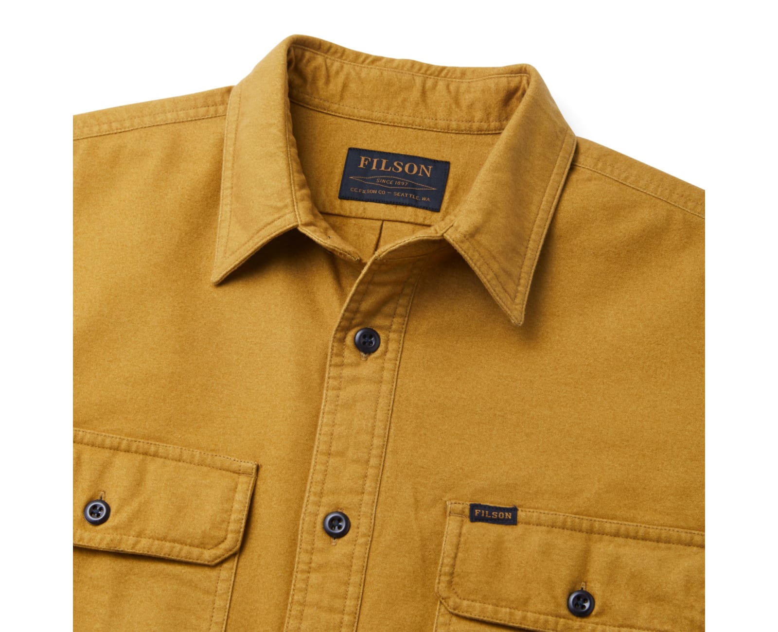 Filson Men's Field Flannel Shirt - Mustard - Medium