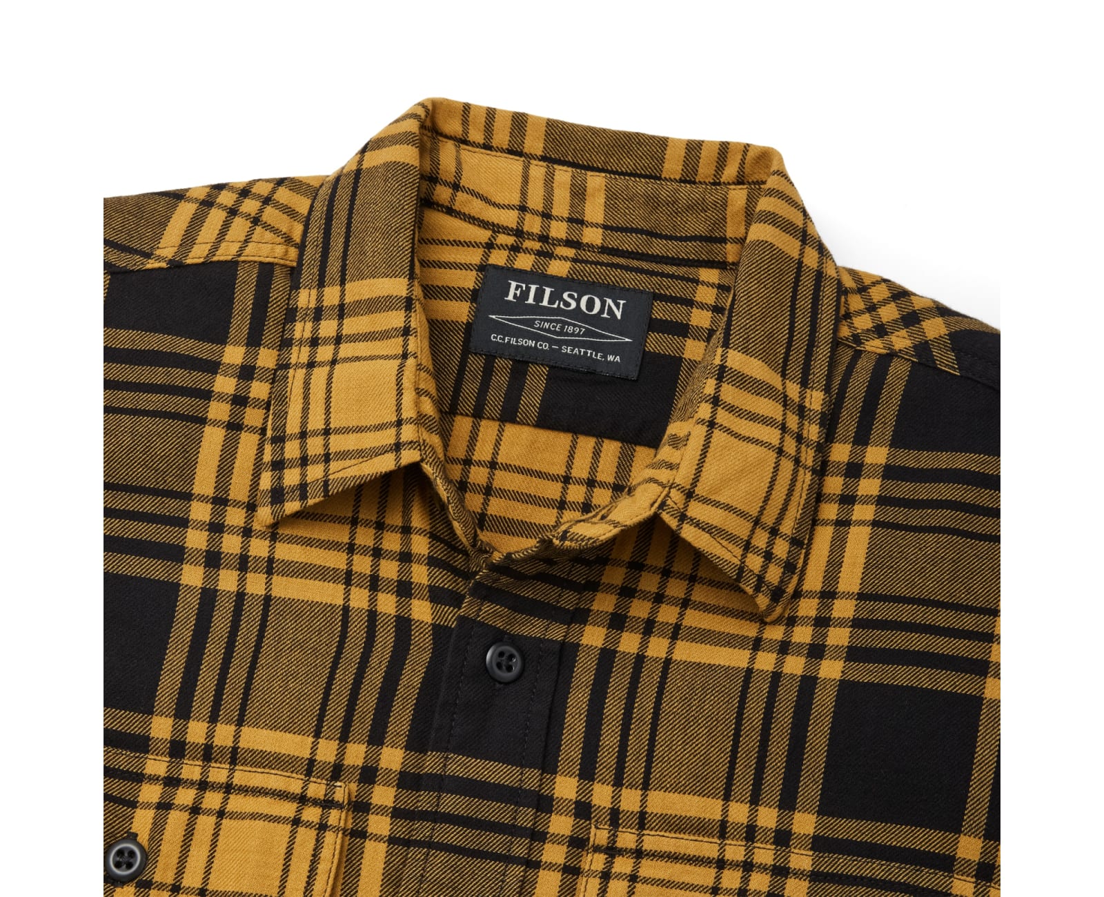 Filson Men's Scout Shirt - Black/gold - Small