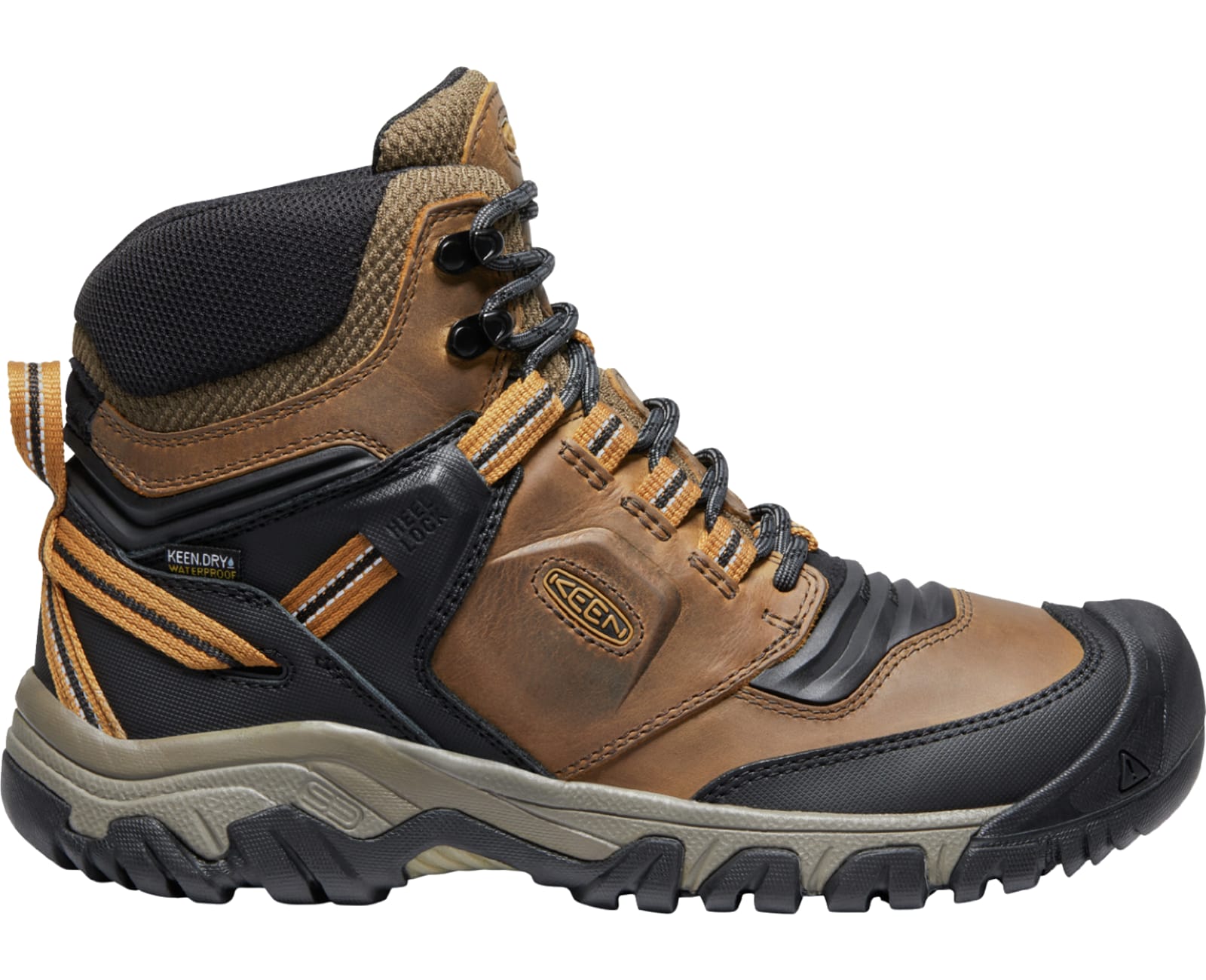 Keen Men's Ridge Flex Mid Wp Wide - Bison/golden Brown - 9.5W
