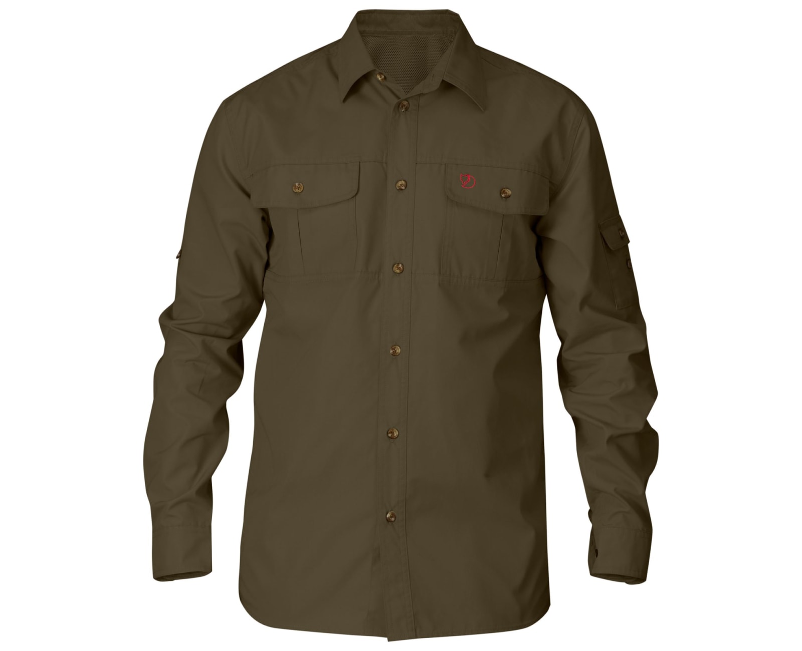 Fjallraven Men's Singi Trekking Shirt Long Sleeve - Dark Olive - Large