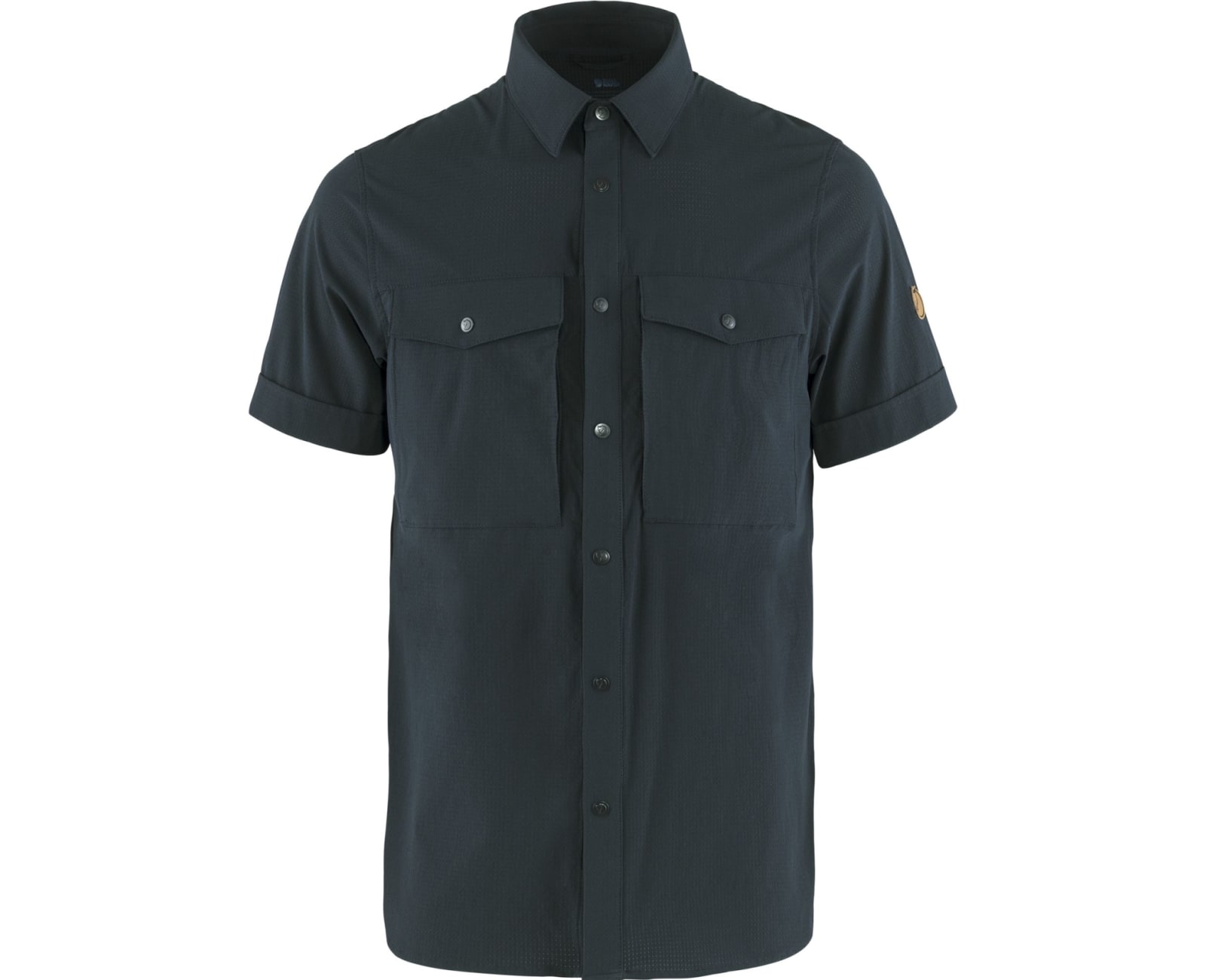 Fjallraven Mens Abisko Trekking Shirt Short Sleeve Dark Navy Medium