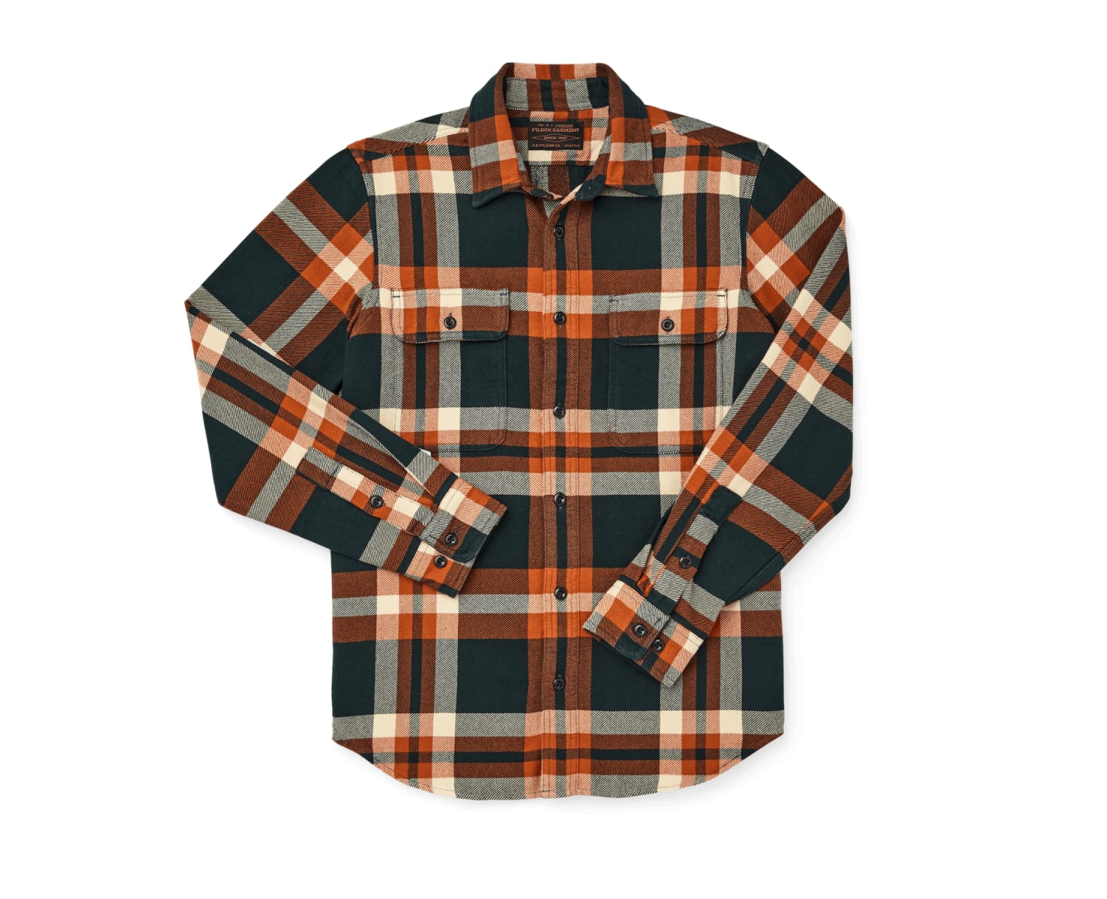 Filson Men's Vintage Flannel Work Shirt - Firrvrrust - Small