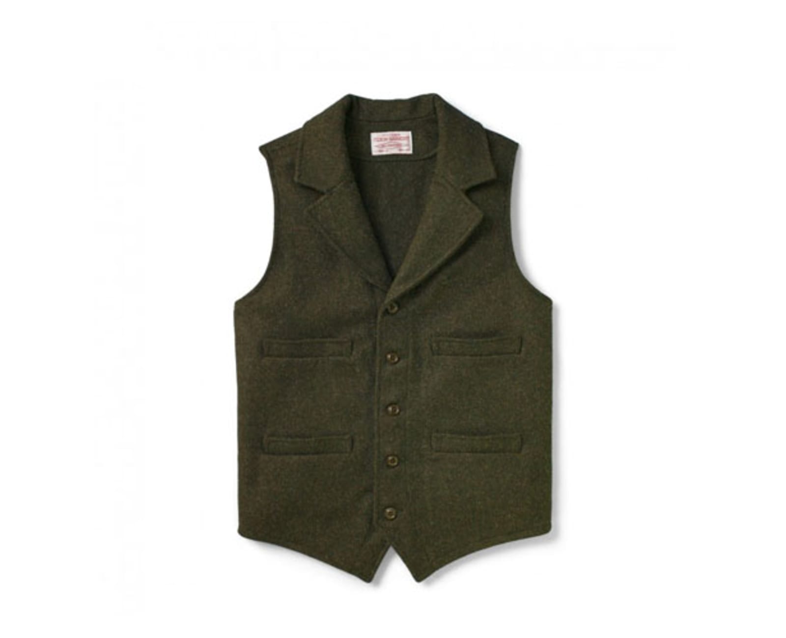 Filson Men's Mackinaw Wool Western Vest - Forest Green - Small