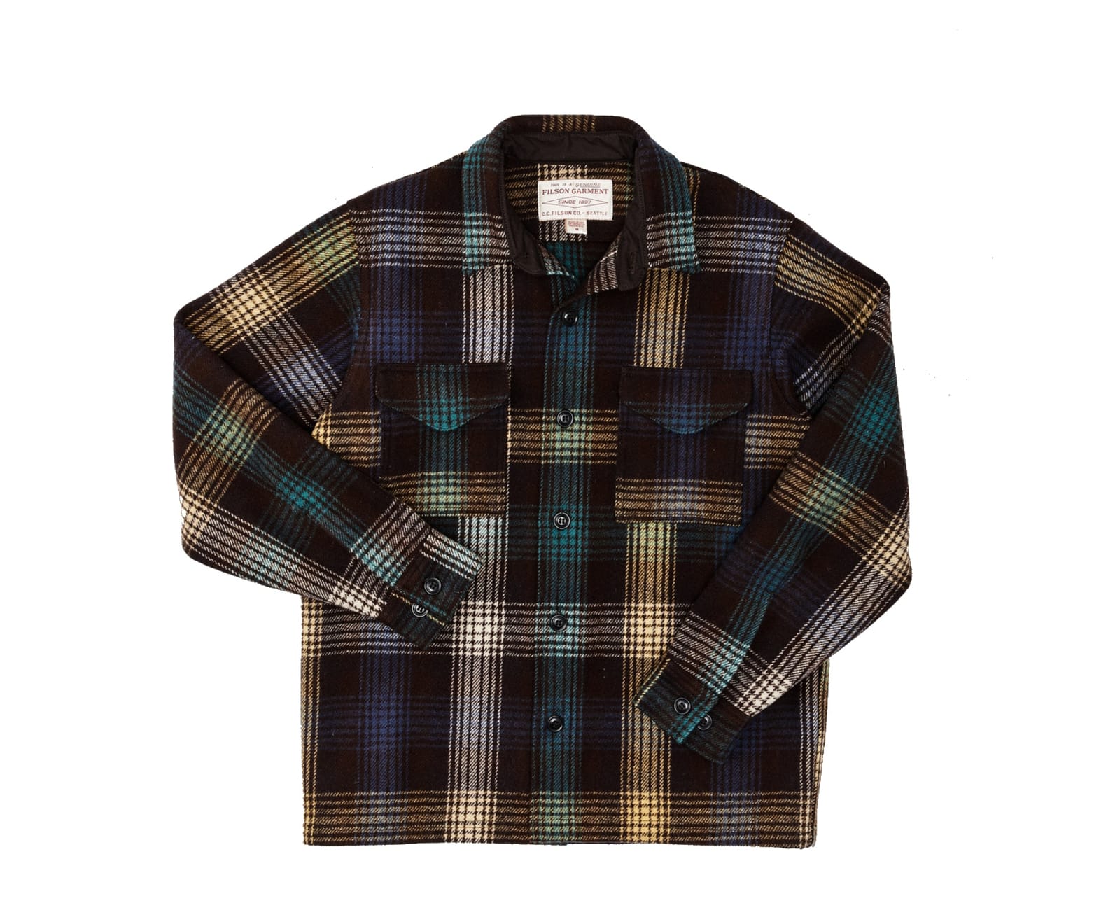 Filson Men's Mackinaw Wool Jac Shirt - Black Coffee Multi - 2XL