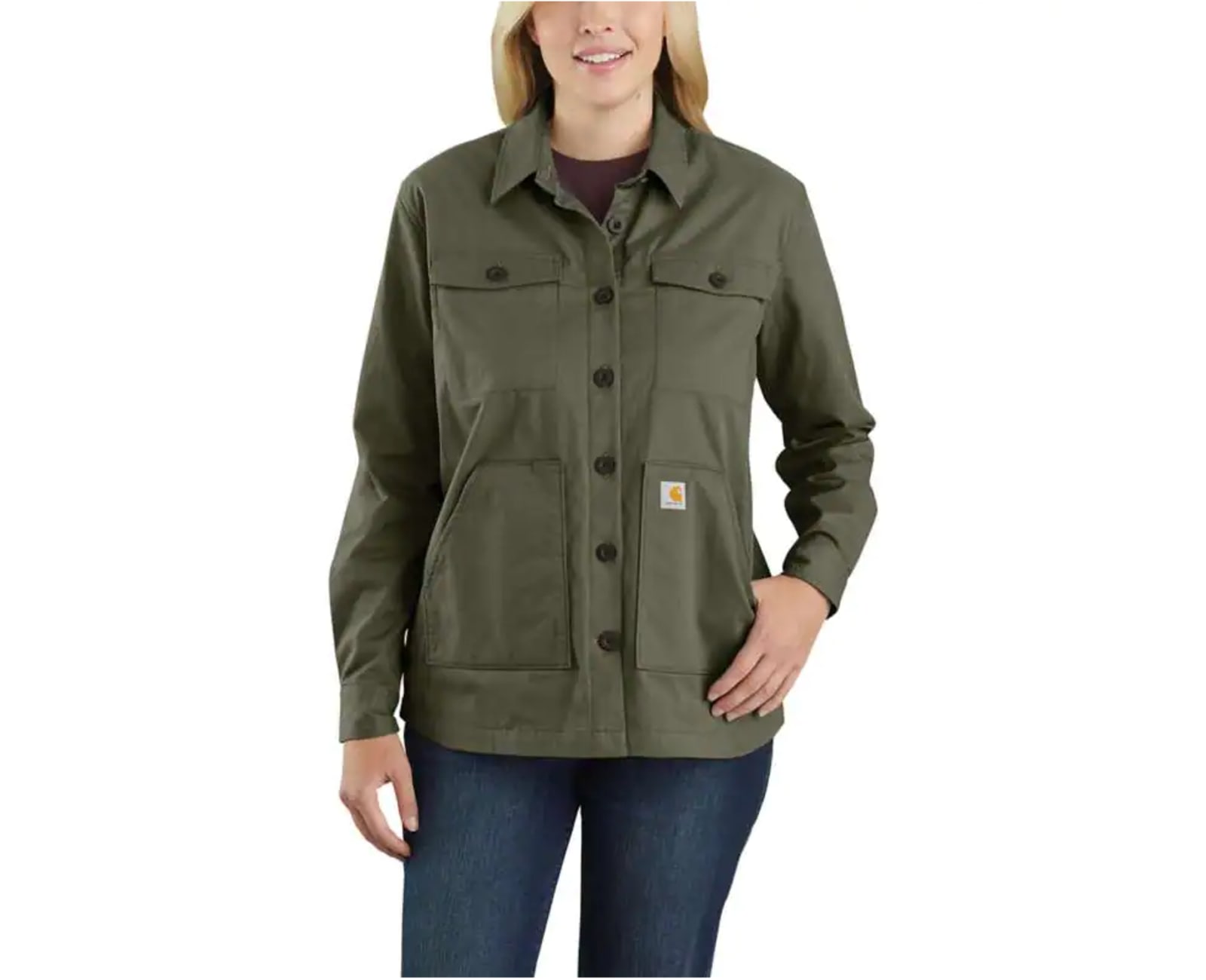 Carhartt Women's Loose Fit Midweight Twill Long-sleeve Jersey-lined ...