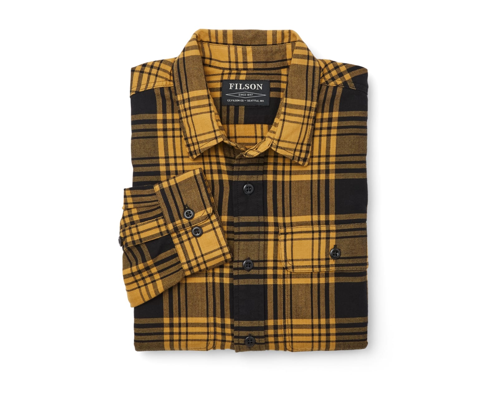 Filson Men's Scout Shirt - Black/gold - Small