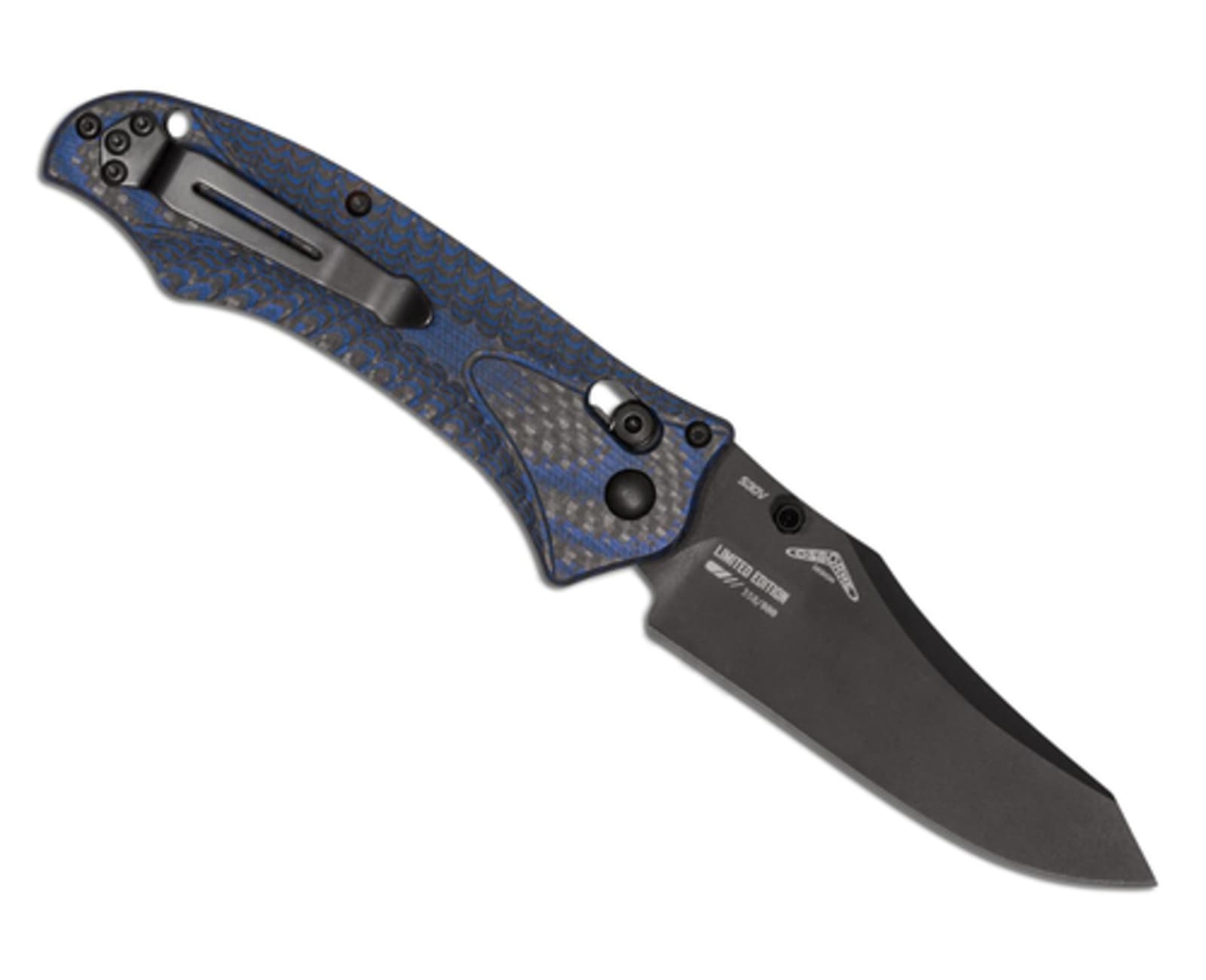 Benchmade Rift Limited Edition - 950Bk-1801 Black Plain Edge/ Blk-Blue G10
