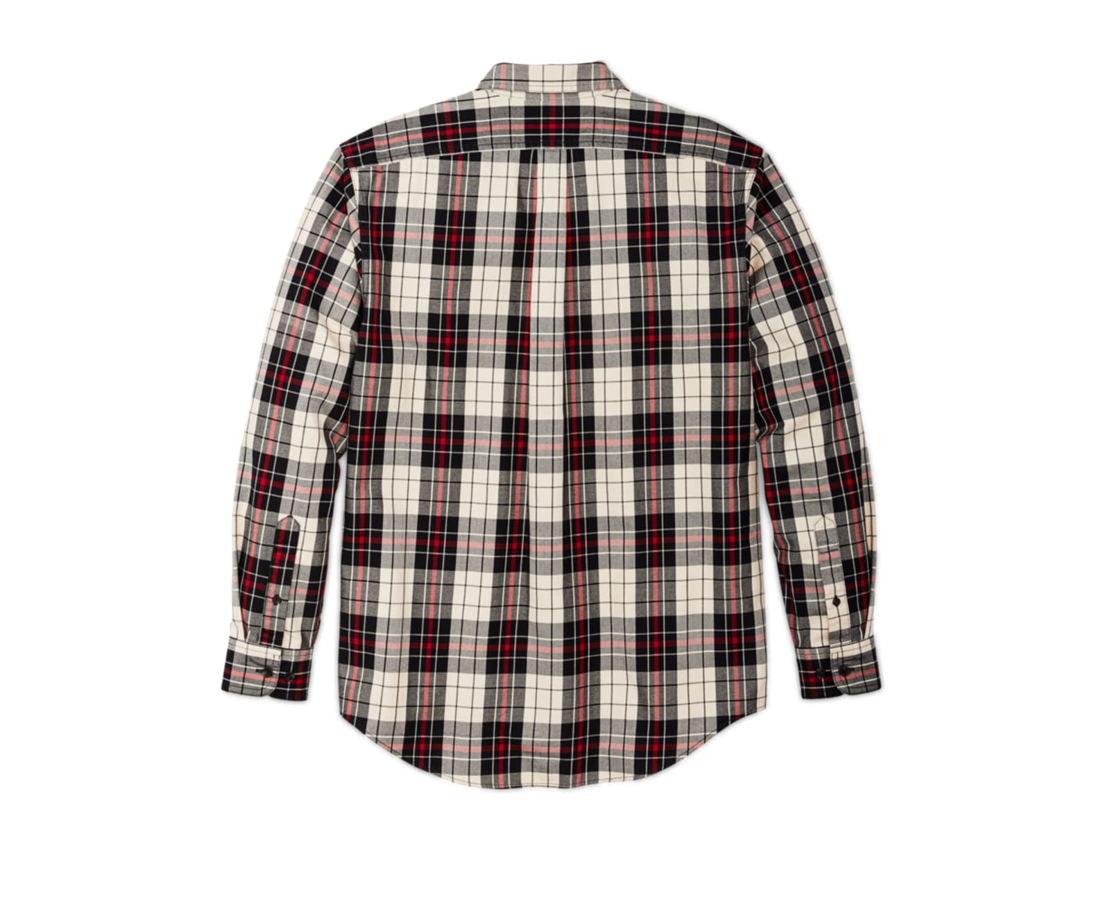 Filson Men's Light Weight Alaskan Guide Shirt - Off White/black Red - XL
