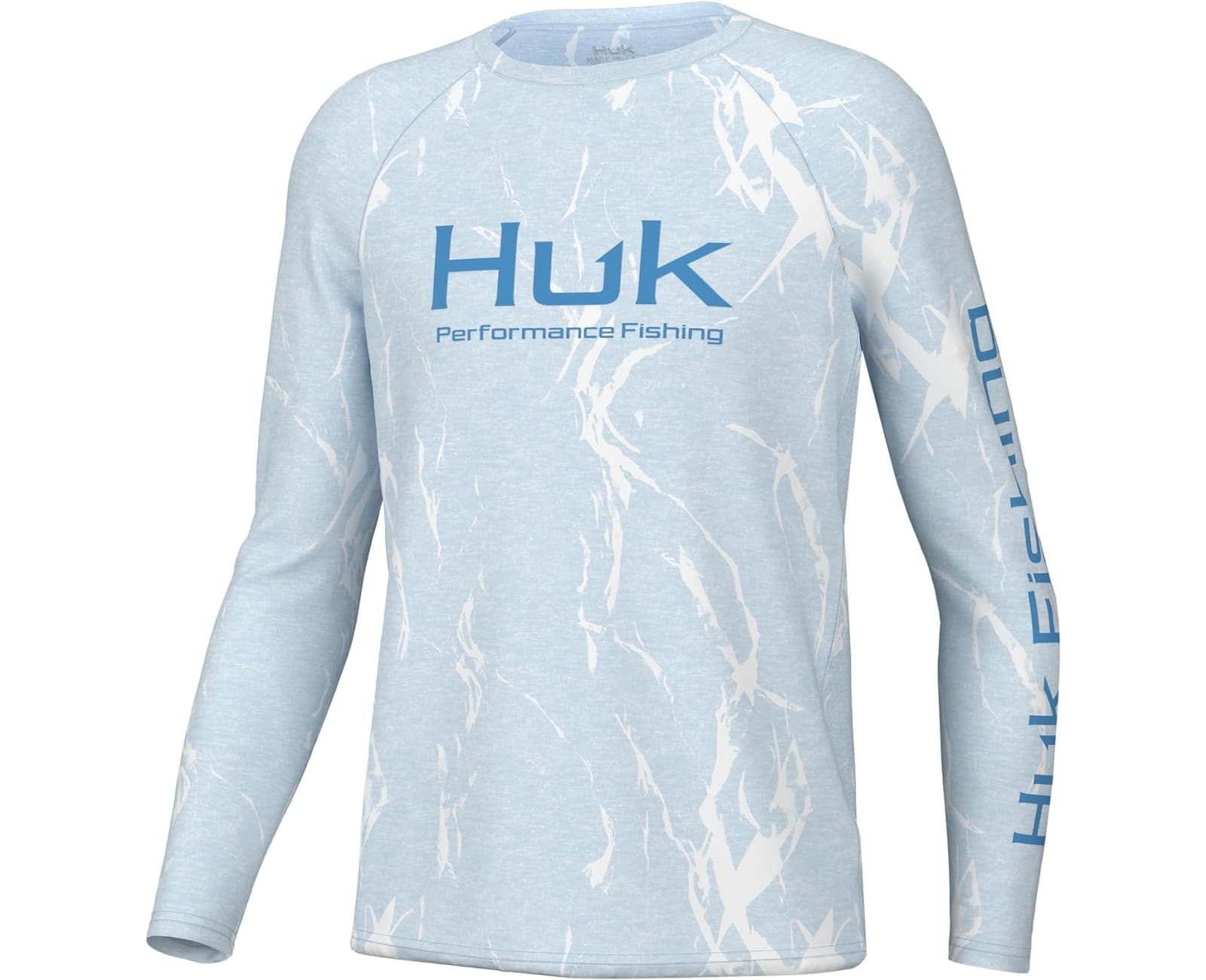 Huk Kid's Pursuit Hoodie Fish Line - Ice Water - Large