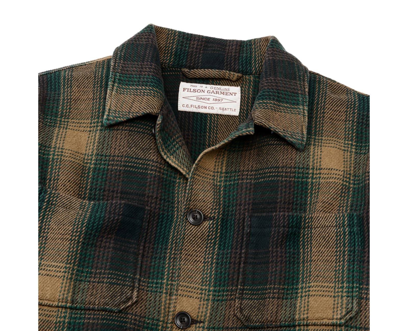 Filson Men's Deer Island Ranch Coat - Dark Tan Sycamore - Medium