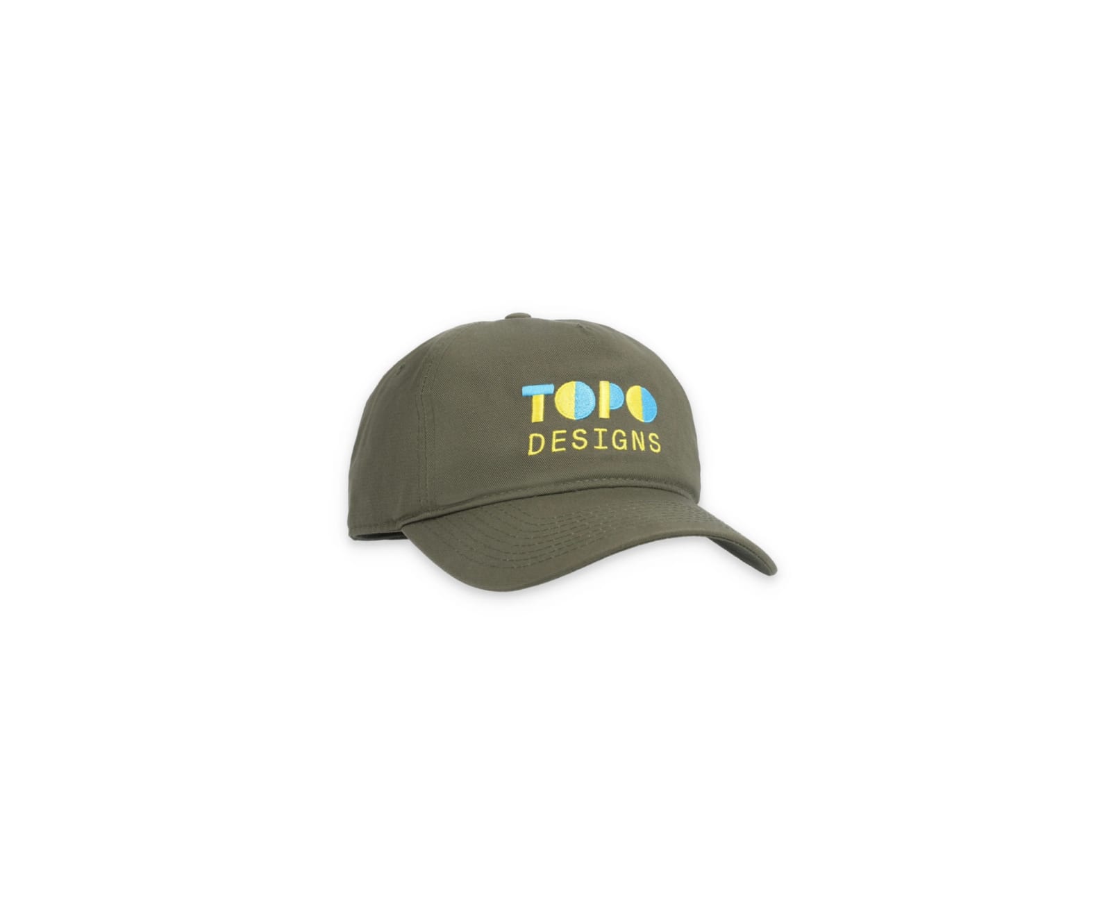 Topo Designs 5 Panel Snapback- Split Topo - Olive