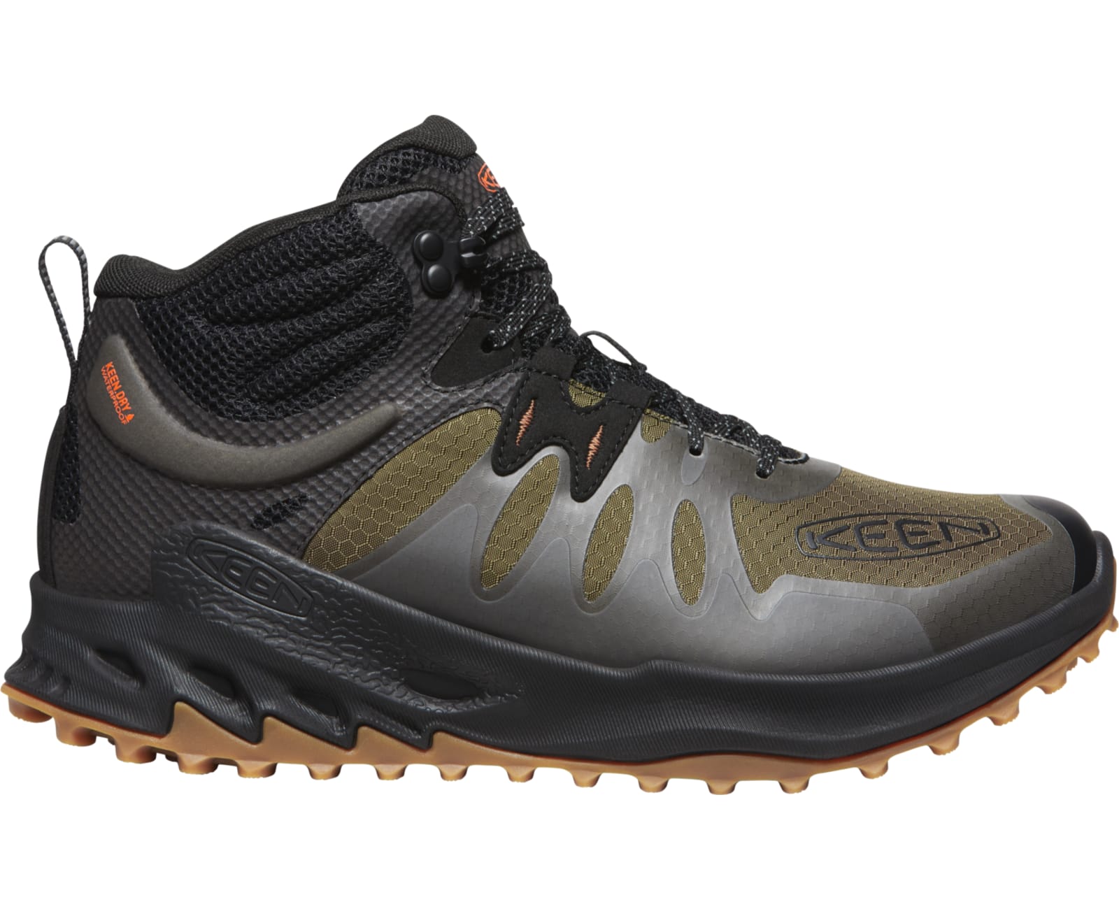 Keen Men's Zionic Mid Wp - Dark Olive/scarlet Ibis - 11.5