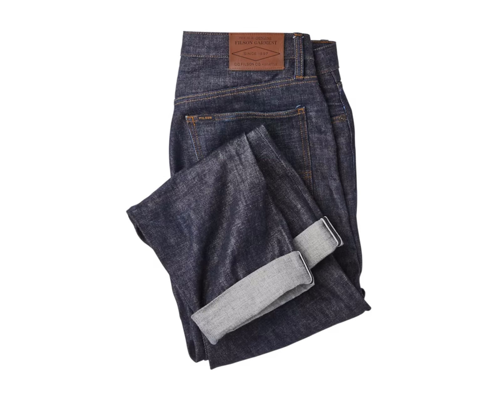Filson Men's Rail-splitter Selvedge Jeans - Raw Indigo - 33x33
