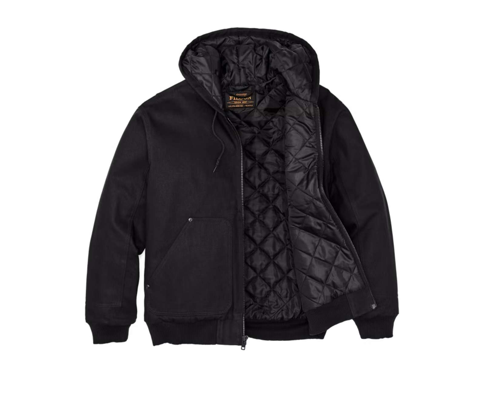 Filson Men's Worksmith Insulated Bomber Jacket - Black - Large