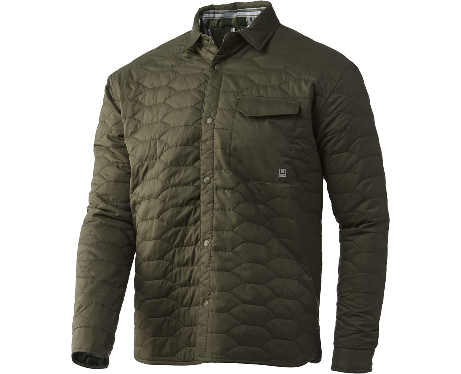 Huk Men's Tarpon Quilt Shacket - Moss - 3XL
