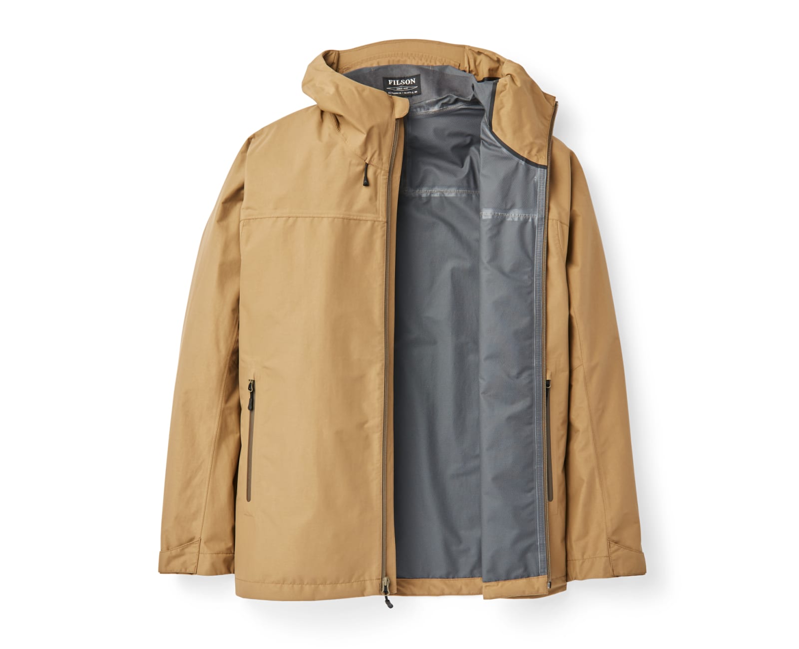 Filson Men's Swiftwater Rain Jacket - Dark Tan - 2XL
