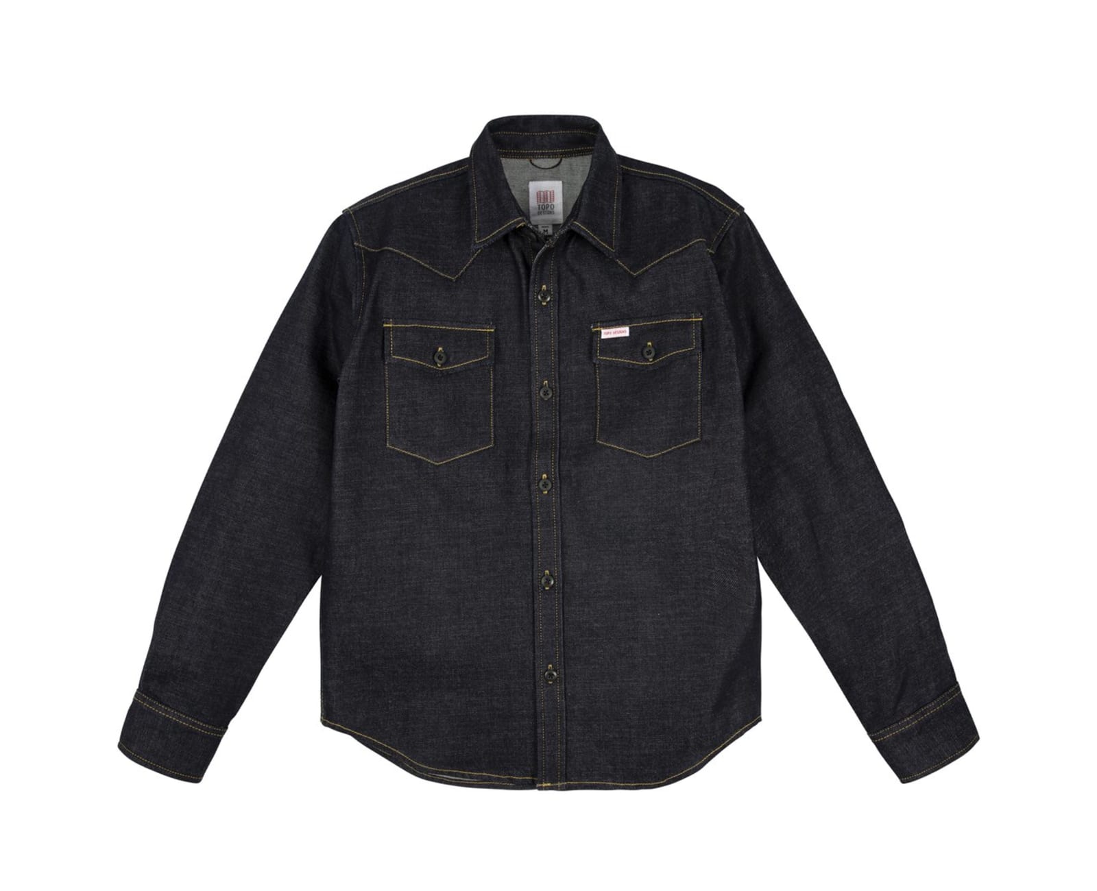 Topo Designs Men's Mountain Shirt Denim - Raw Denim - Medium