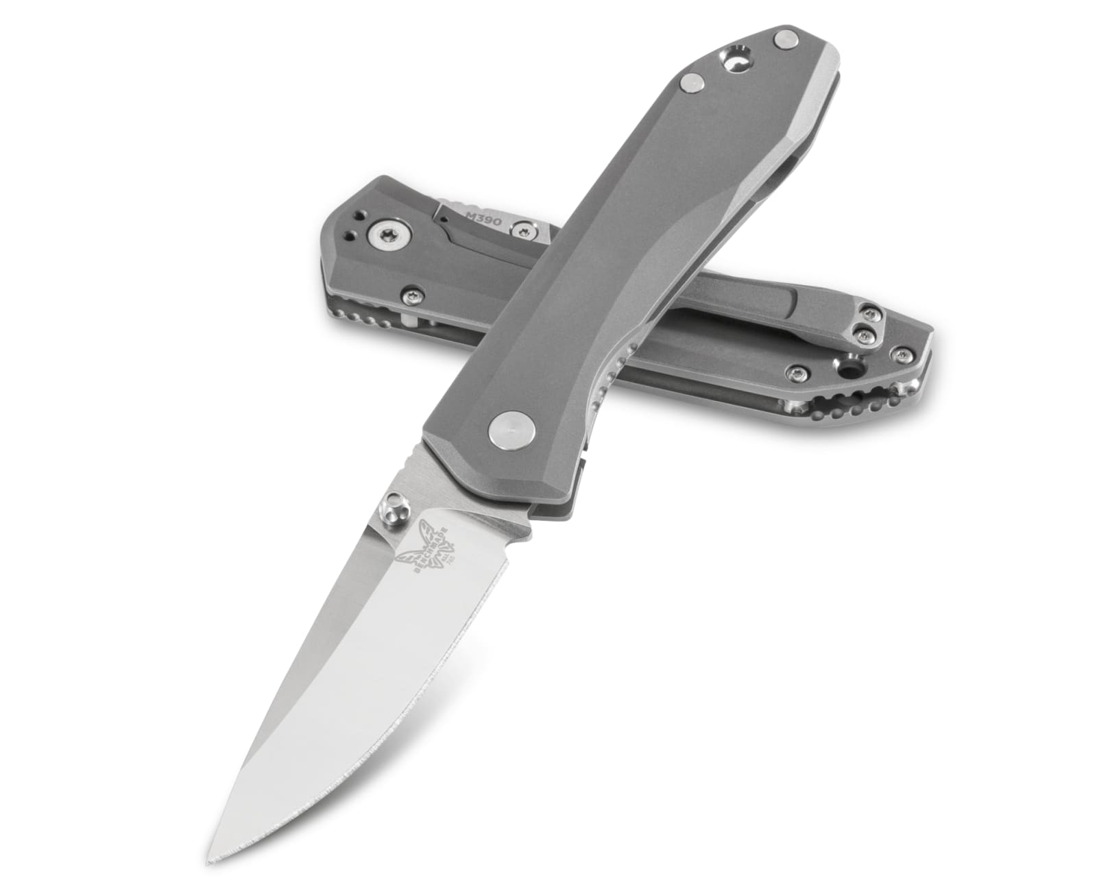 Benchmade 756 Mini Titanium Monolock Folding Knife Plain Edge