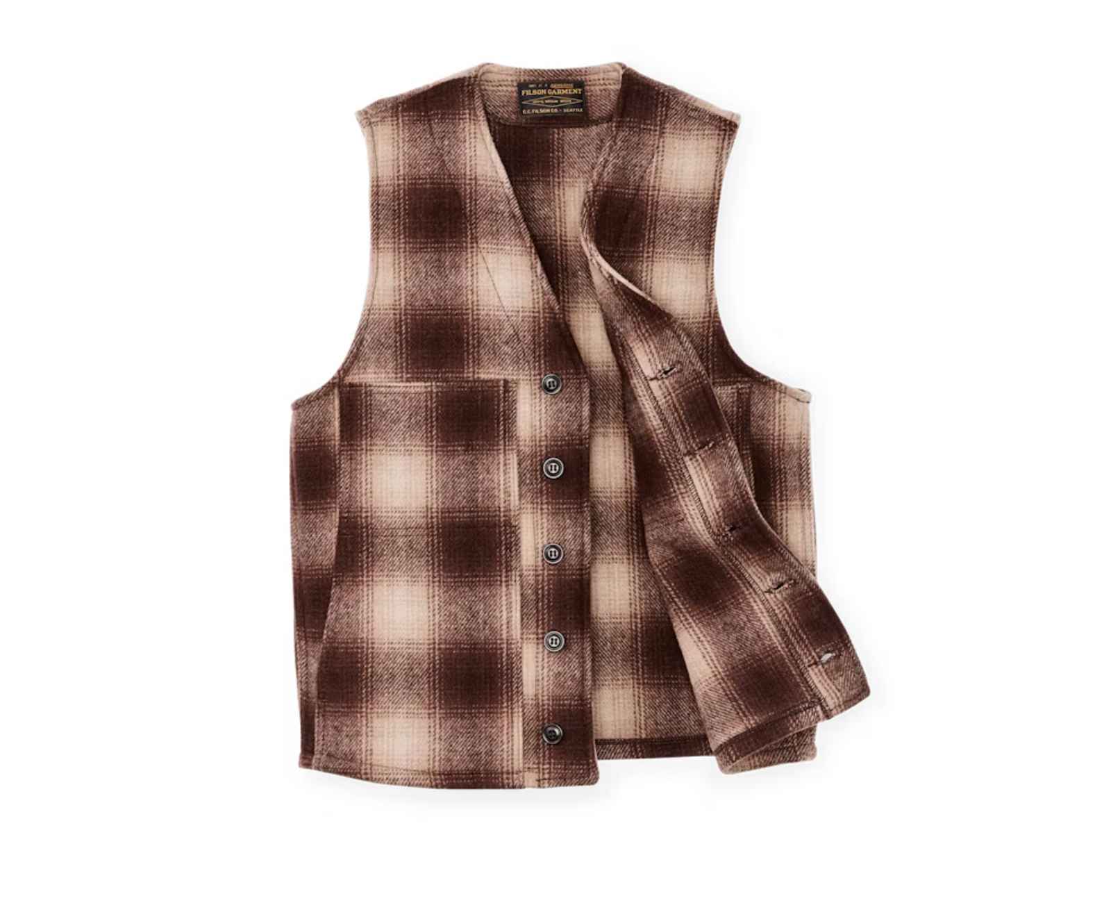 Filson Men's Mackinaw Wool Vest - Brown/Tan Ombre - XL