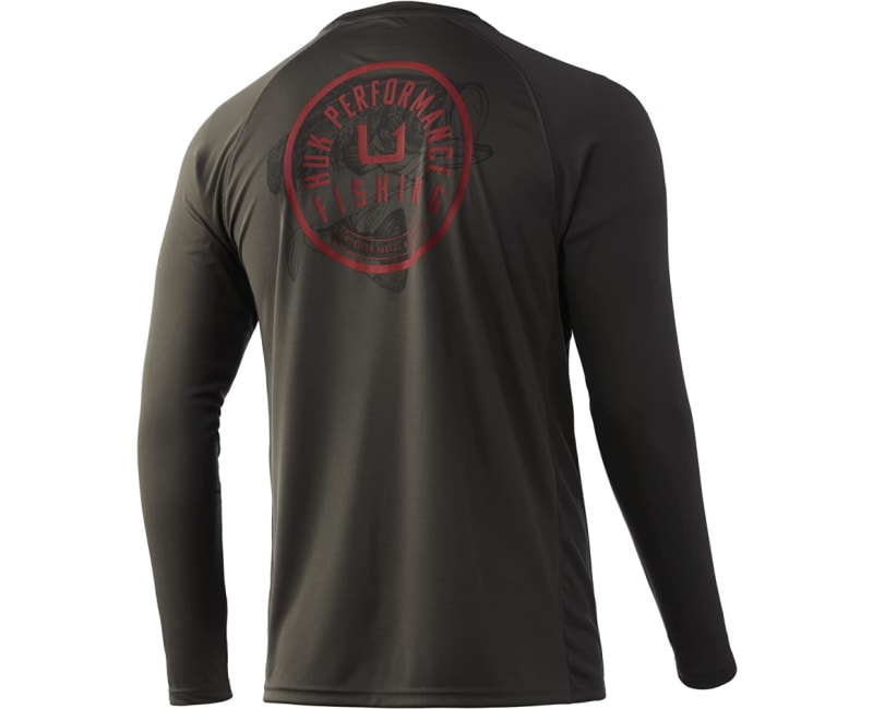 Huk Men's Stamped Catch Pursuit - Volcanic Ash - Large