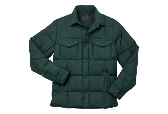 Filson Men's Lightweight Down Jac-shirt - Dark Tan - XL