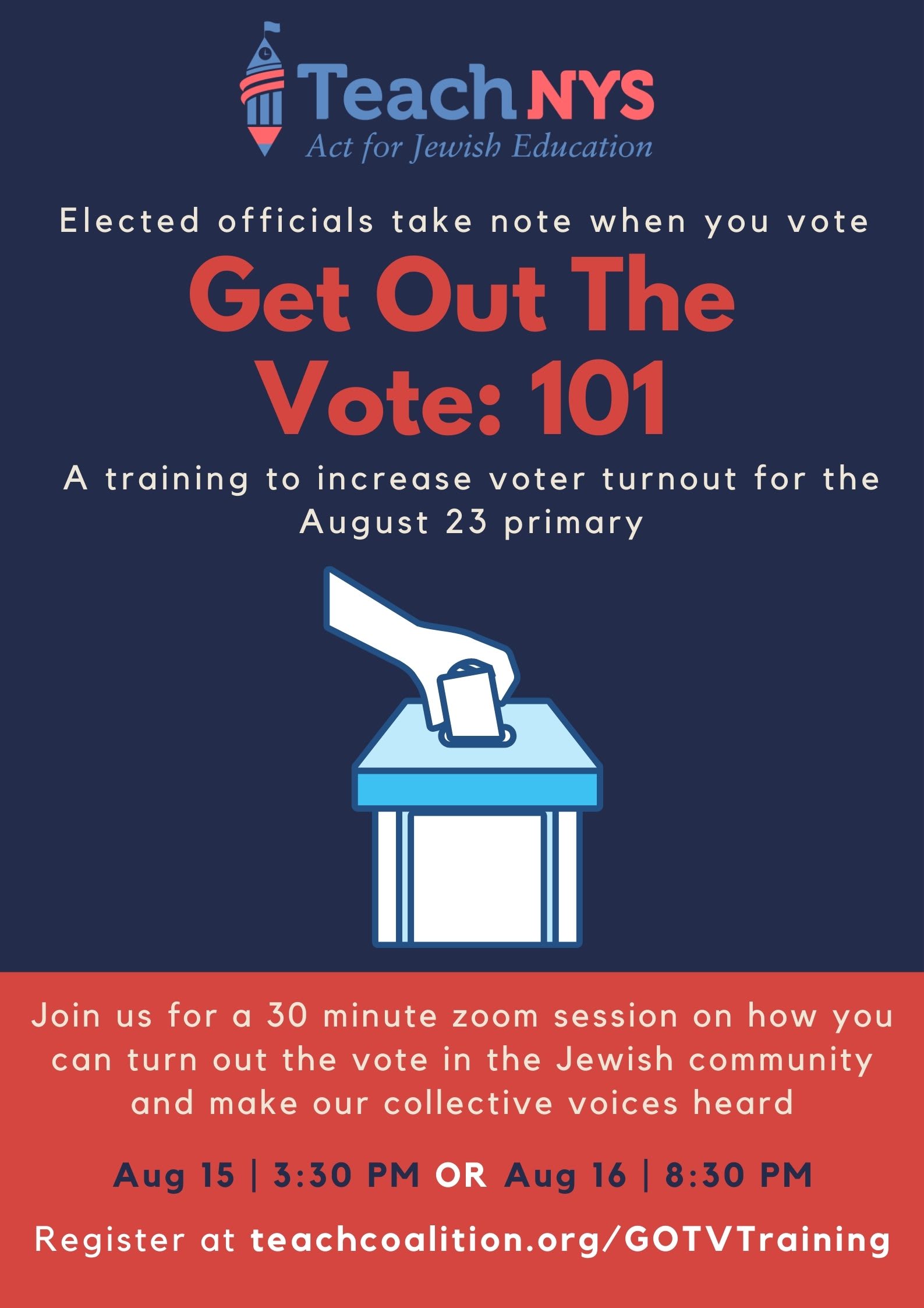 Teach Coalition - Teach NYS Get Out The Vote: 101 - Teach Coalition
