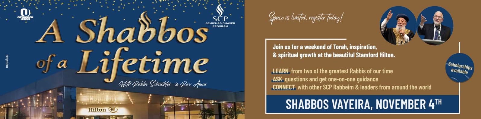 Semichas Chaver "Shabbos of a Lifetime" - Thank you! - Orthodox Union