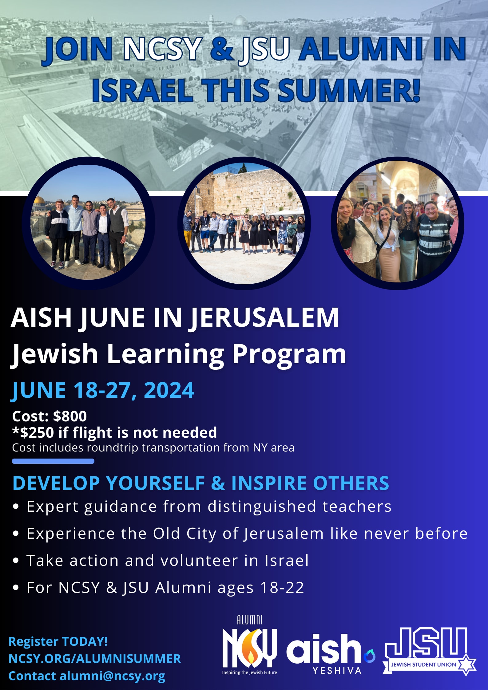 Aish June in Jerusalem 2024 - NCSY