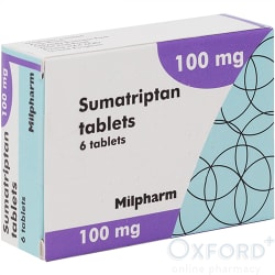 Buy Sumatriptan 100mg, 6 Tablets for £11.95