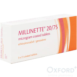 Buy Millinette | Combined Contraceptive Pill | 20/75 30/75