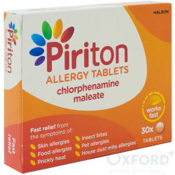 Piriton Allergy Tablets - Antihistamine (Chlorphenamine)