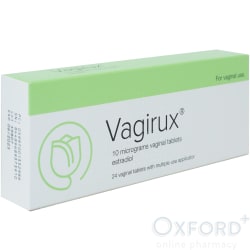 Vagirux - vaginal oestrogen tablets for HRT 24 pack with applicator