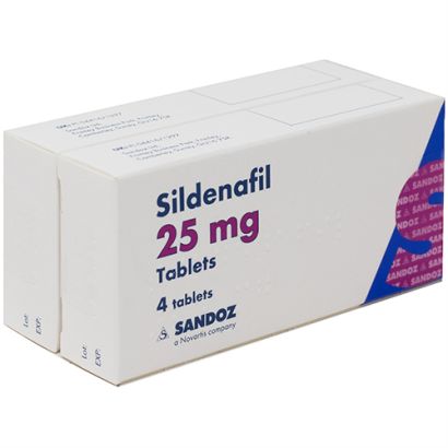 Buy Sandoz 25mg, 8x Sildenafil Tablets, from £3.12 each